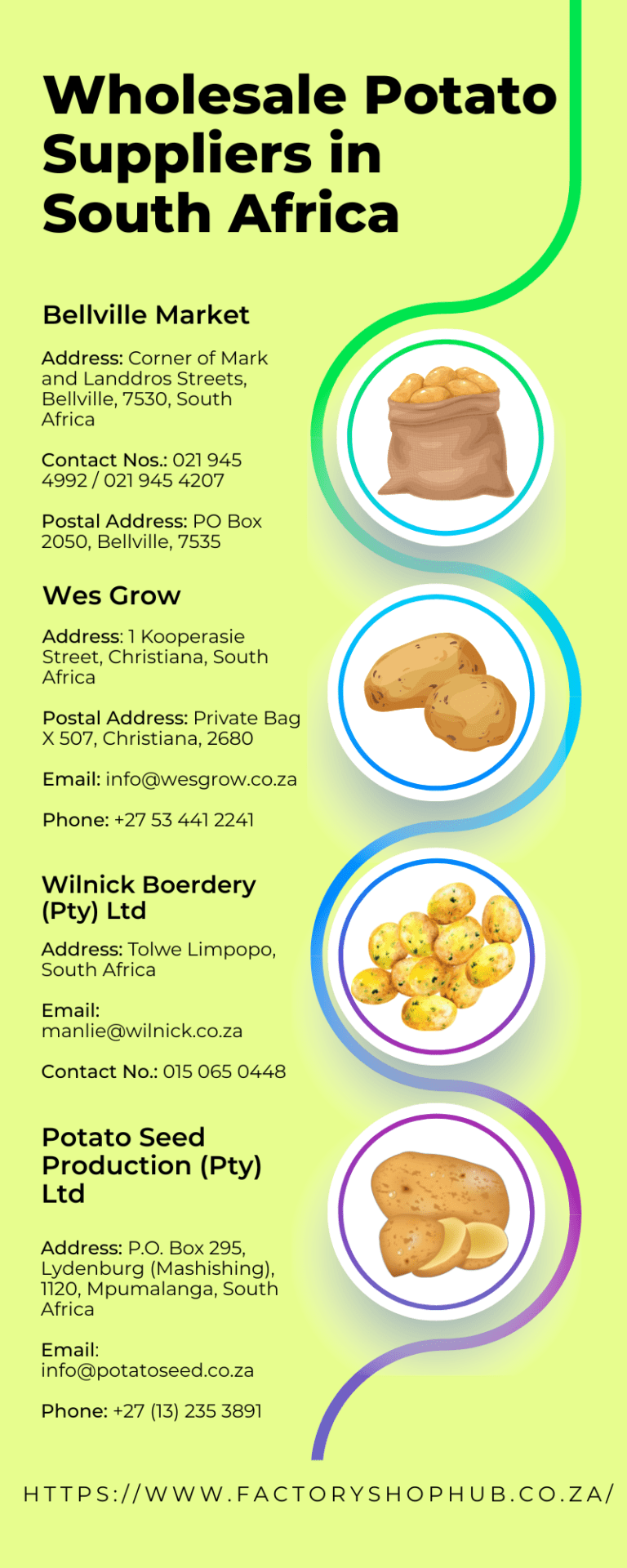 Buy Your Wholesale or Bulk Order Potatoes Suppliers in South Africa